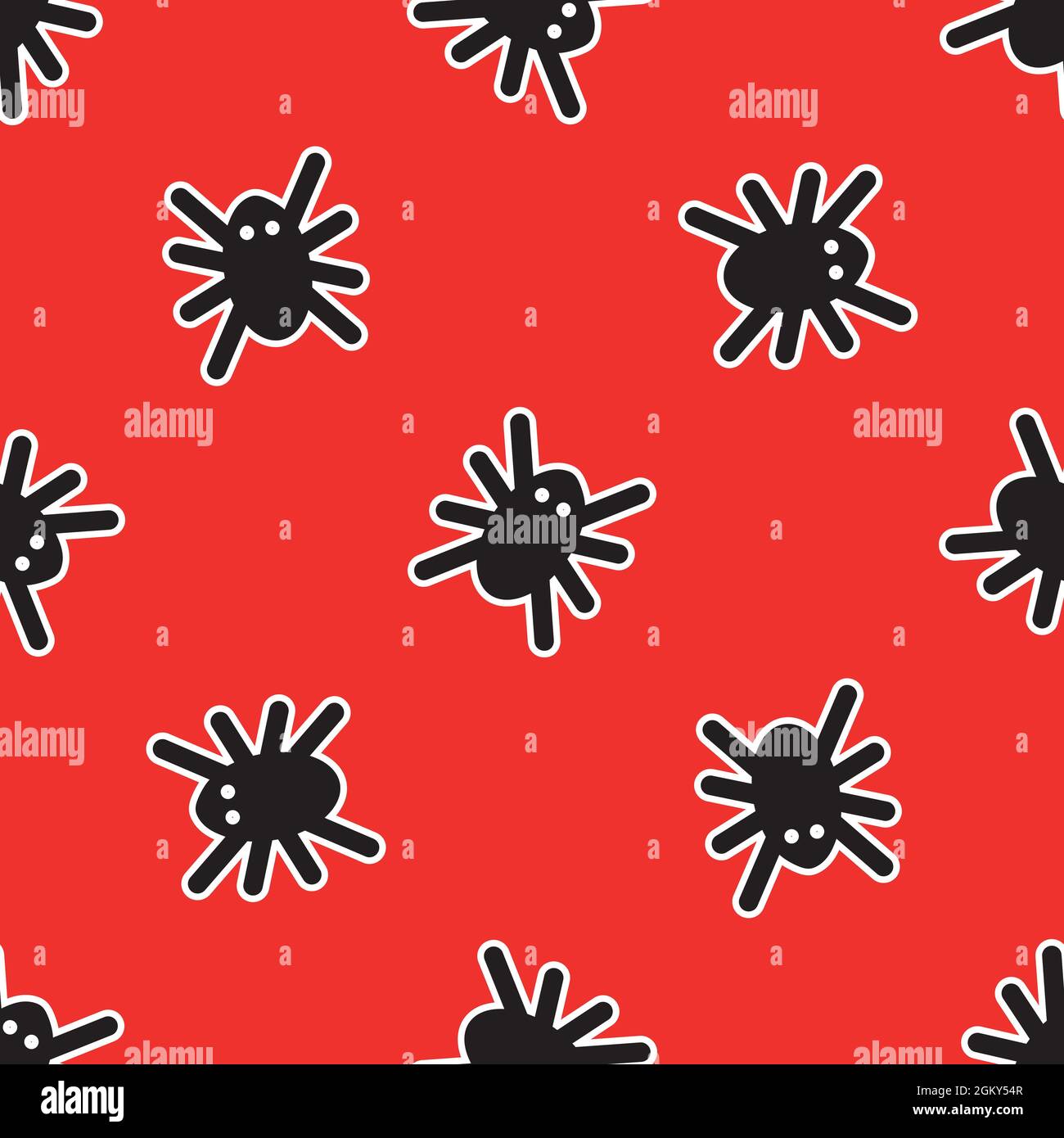pattern of black spiders on a red background Stock Vector Image & Art ...