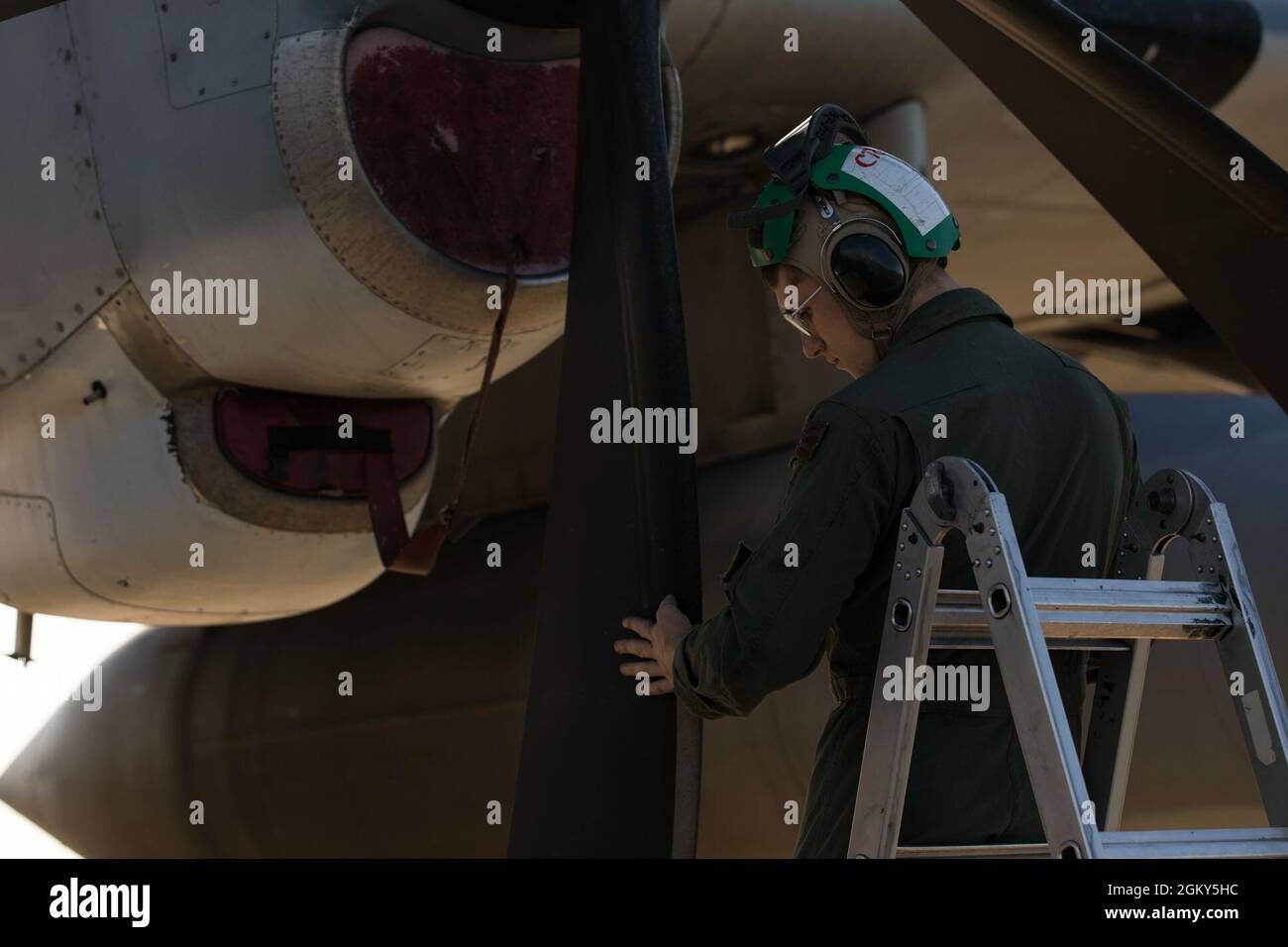 U.S. Marine Corps Sgt. Matthew Beyersdorf, a loadmaster with Marine ...