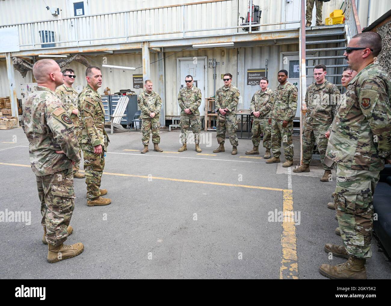 Col. Bryan T. Callahan, 435th Air Expeditionary Wing Commander, visits ...