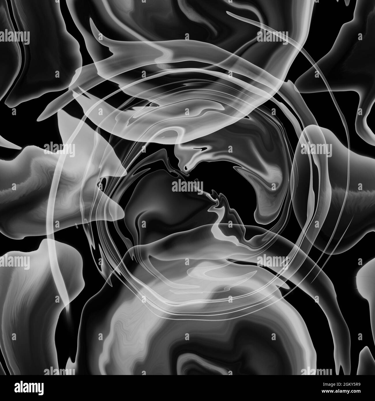 Abstract Fluid art. Alcohol ink technique. Monochrome Seamless Patern ...