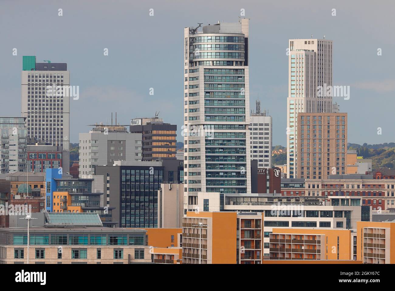 3 tallest buildings in Leeds. Sky Plaza 106m (left) Bridgewater Place ...