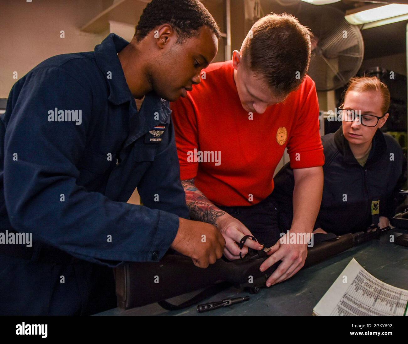 210726-N-BR419-1205 ARABIAN SEA (July 26, 2021) – From left, Aviation ...
