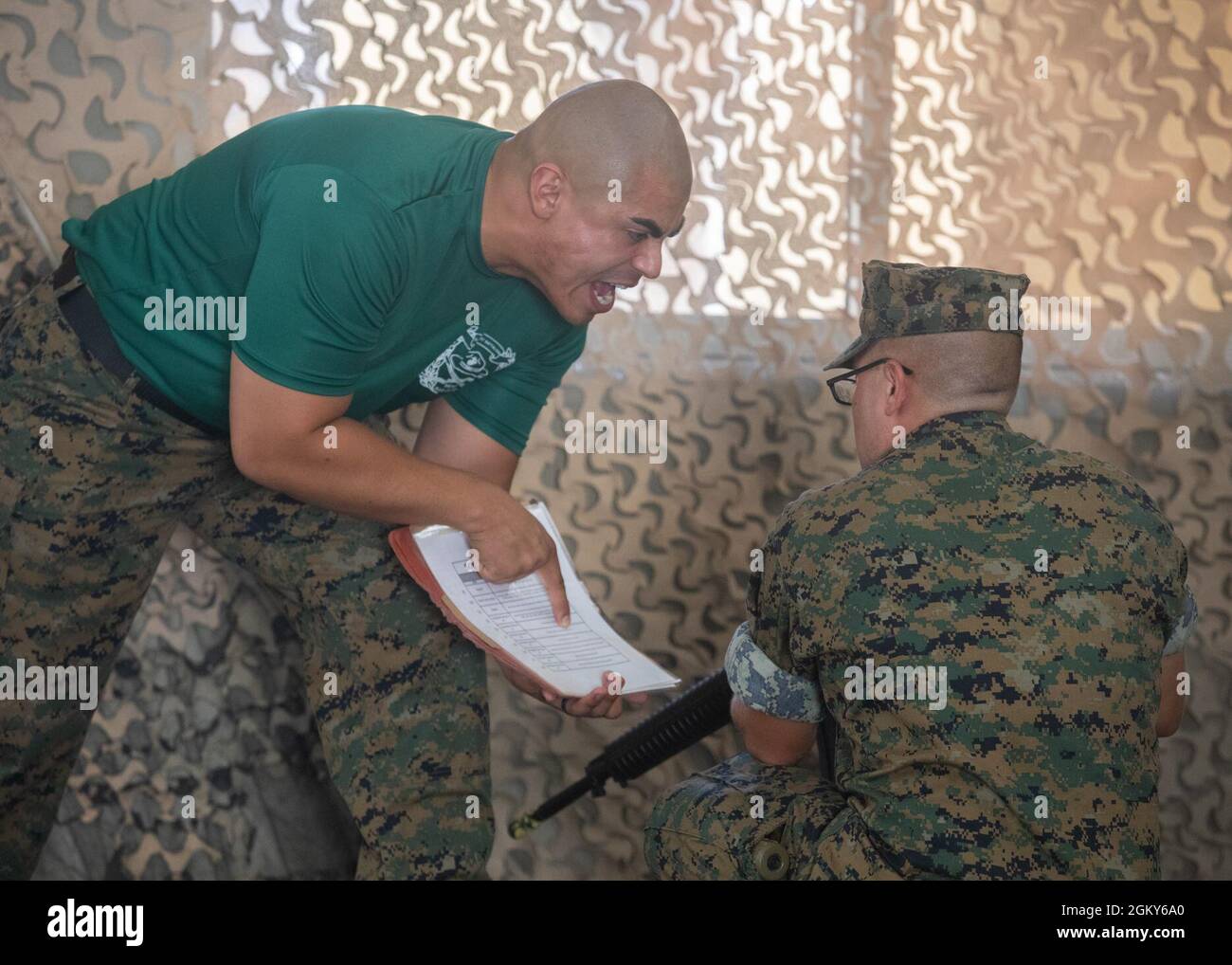 A drill instructor with Instructional Training Company, Support ...