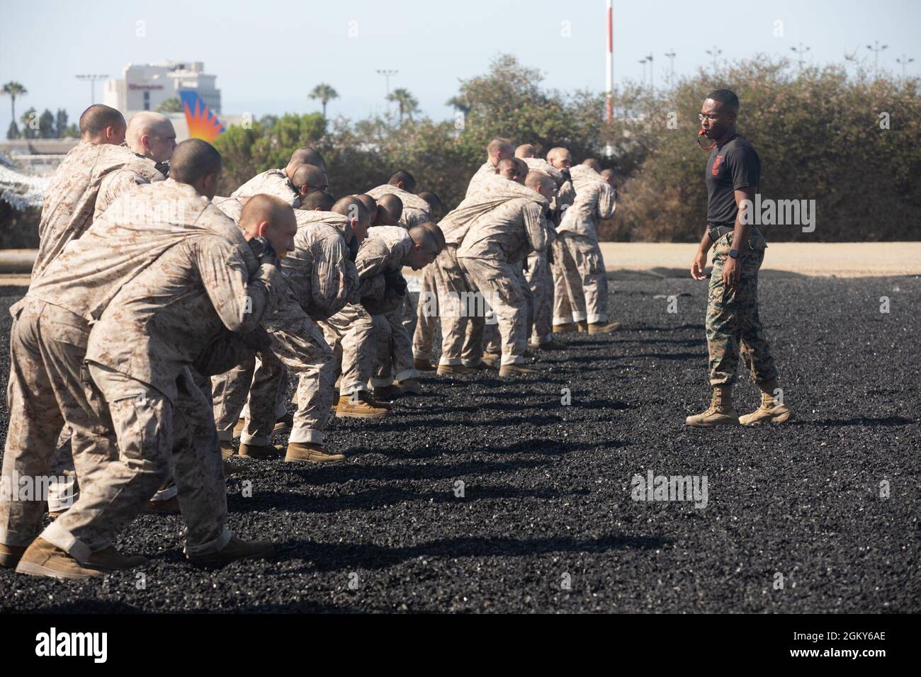 U.S. Marine Corps Sgt. Keynon Miller, a drill instructor with ...