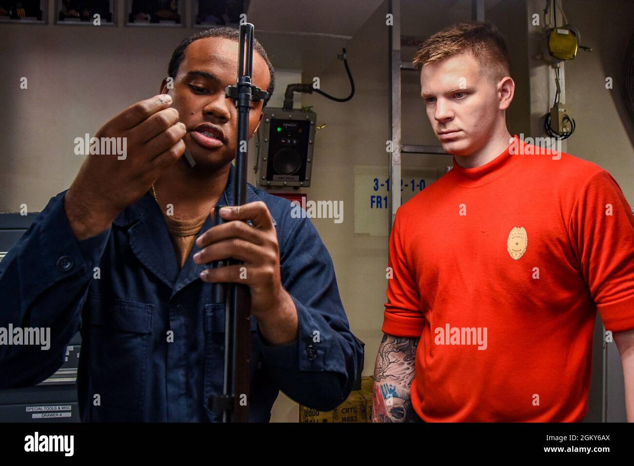 210726-N-BR419-1143 ARABIAN SEA (July 26, 2021) – Aviation Ordnanceman ...