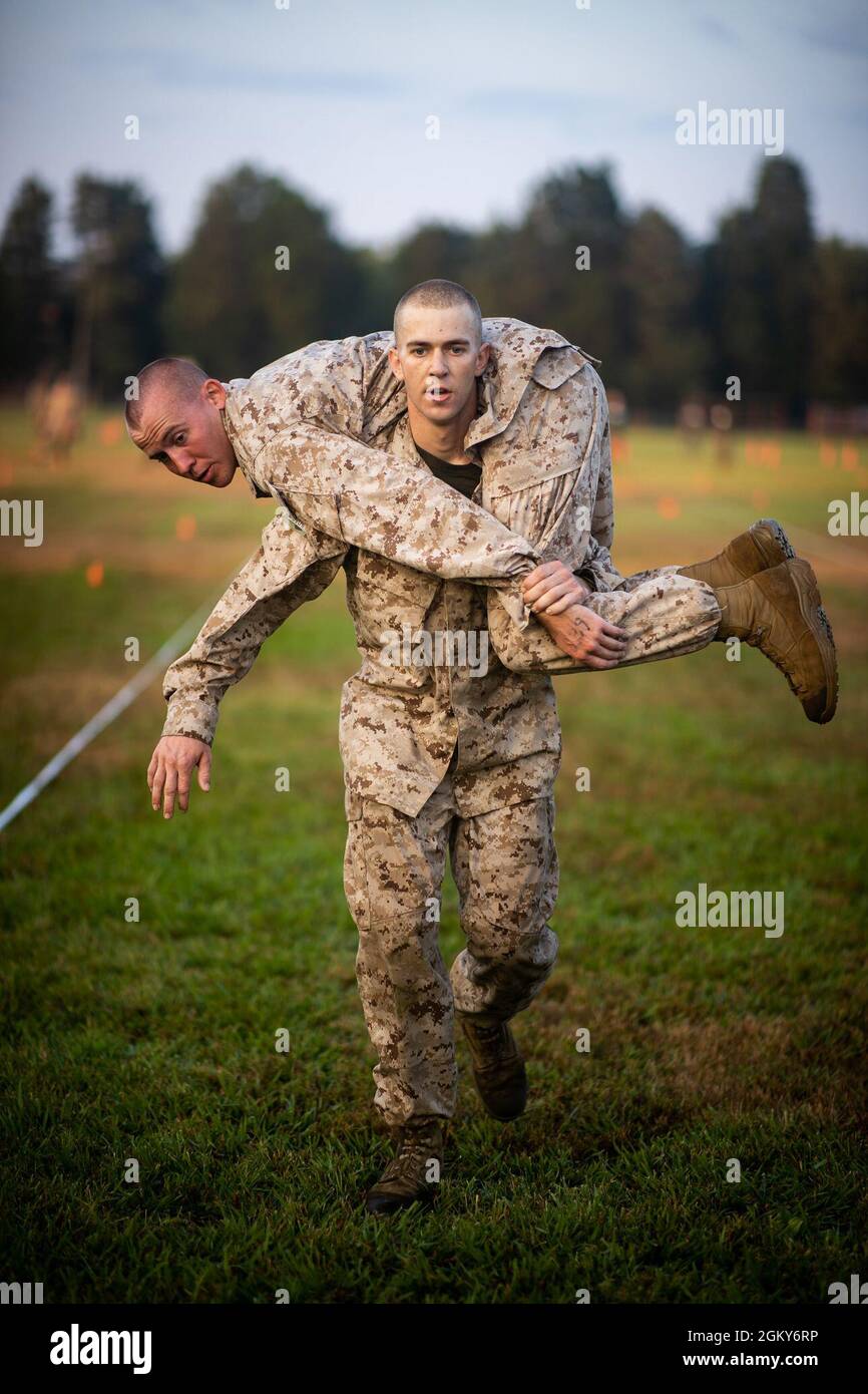 U.S. Marine Corps officer candidates with India Company participate in ...