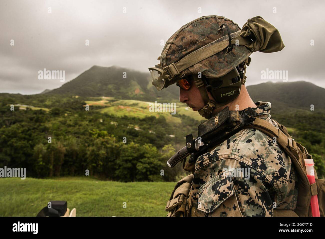 U.S. Marine Corps Cpl. Kyran Cretinon, a landing support specialist ...