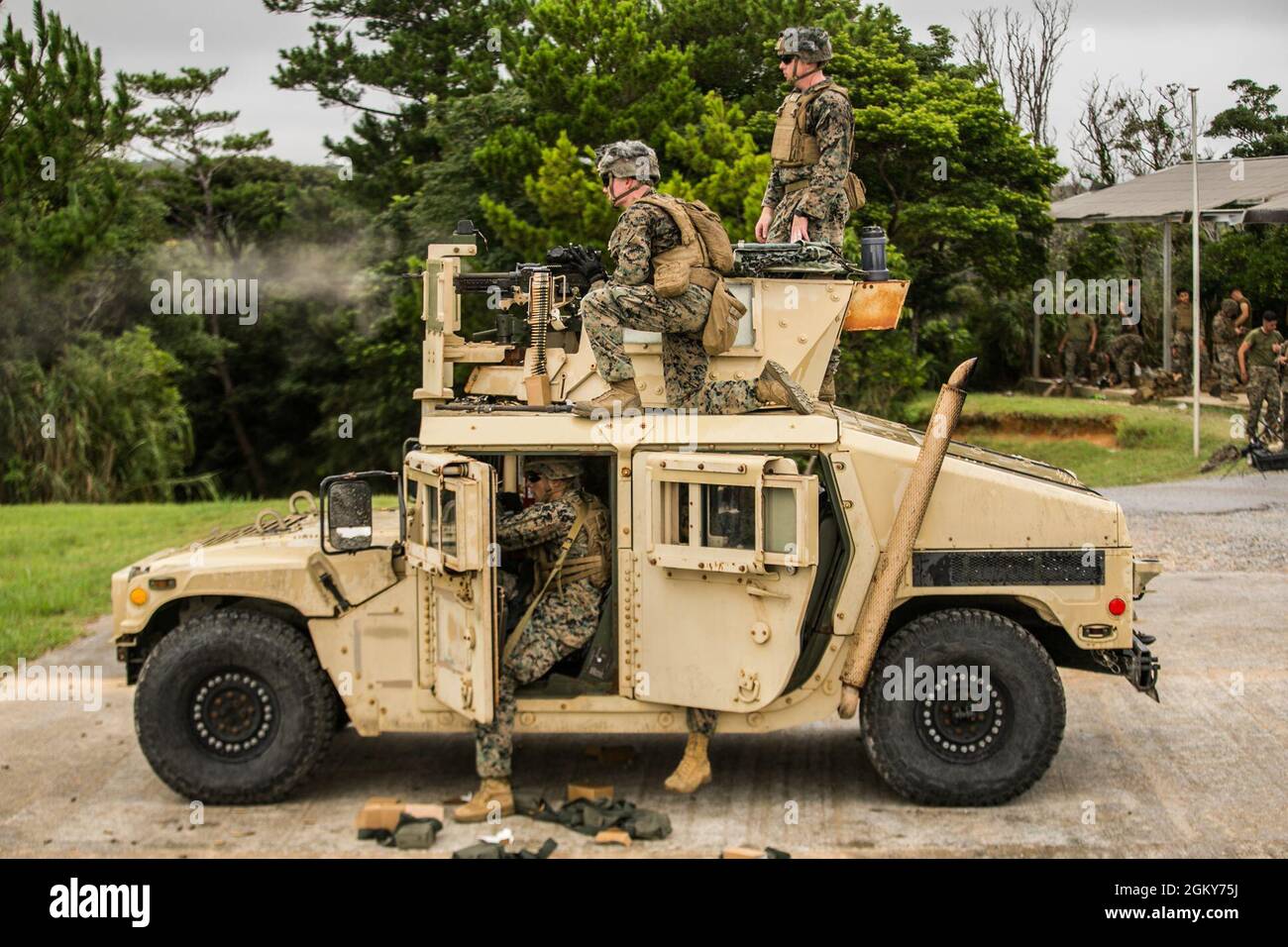 U.S. Marine Corps Lance Cpl. John Conroy, left, a team leader, and Cpl ...