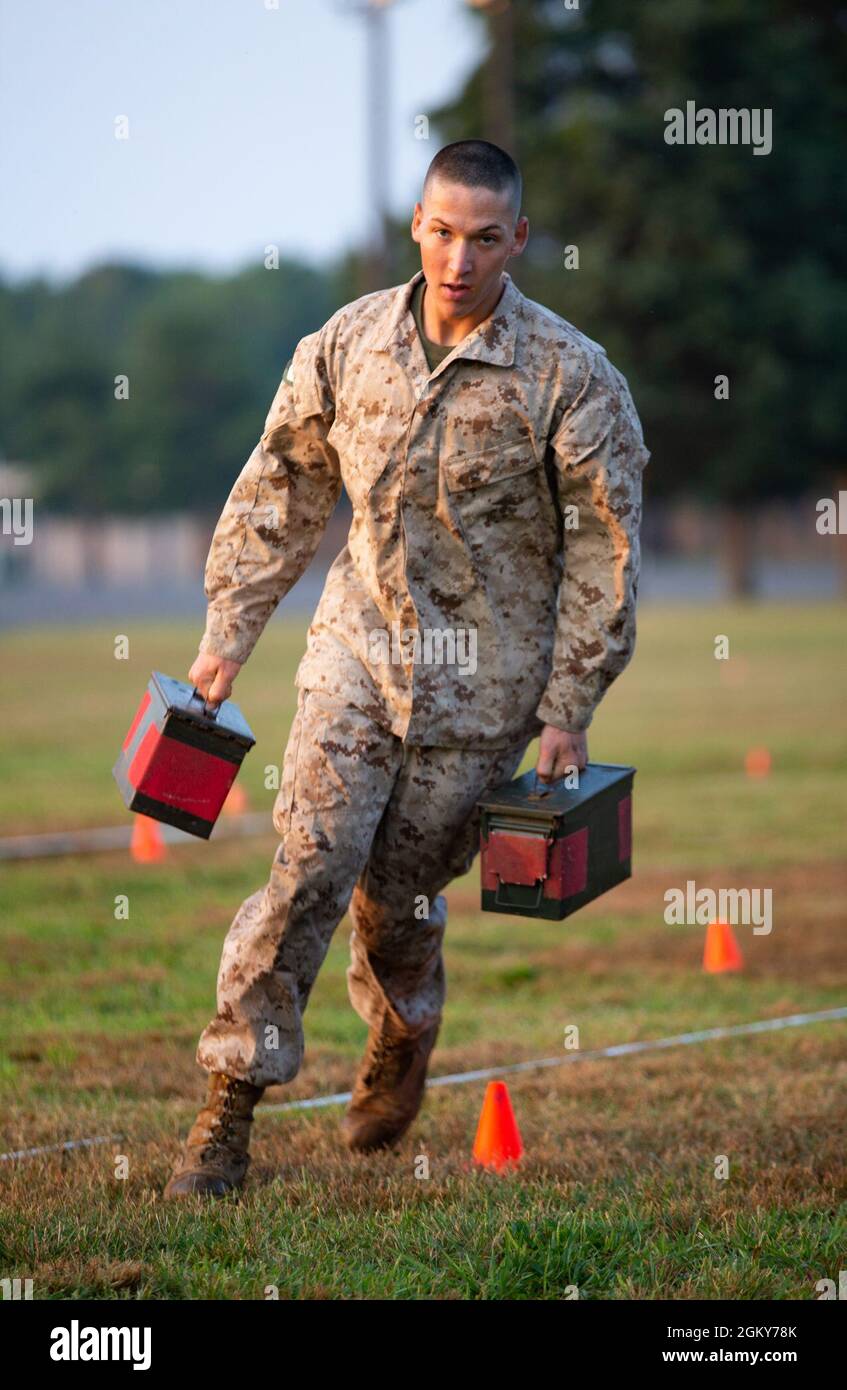 A U.S. Marine Corps officer candidate with India Company participates ...