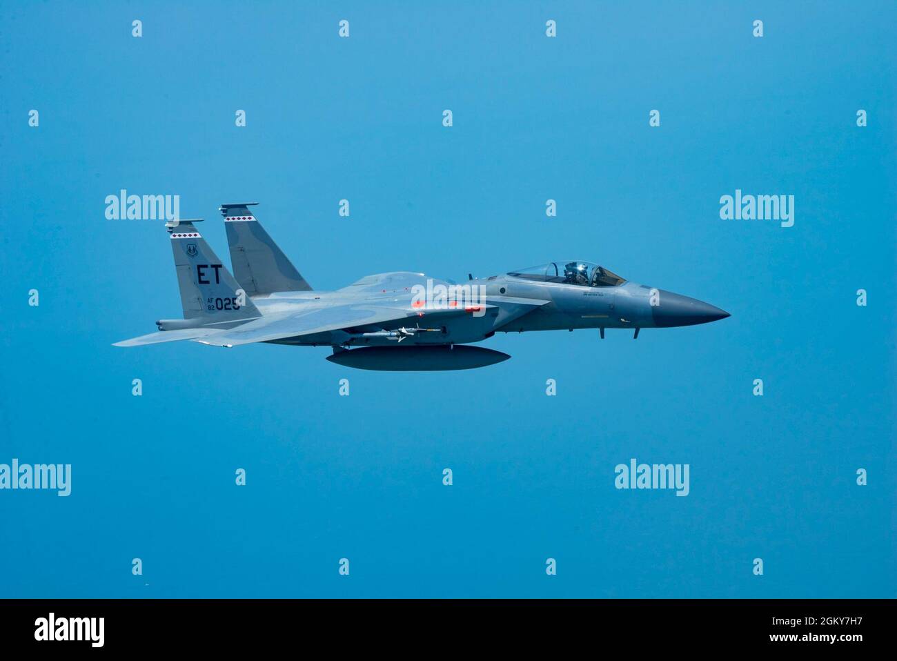 A USAF F-15C number 82-0025, assigned to Eglin Air Force Base, Florida ...