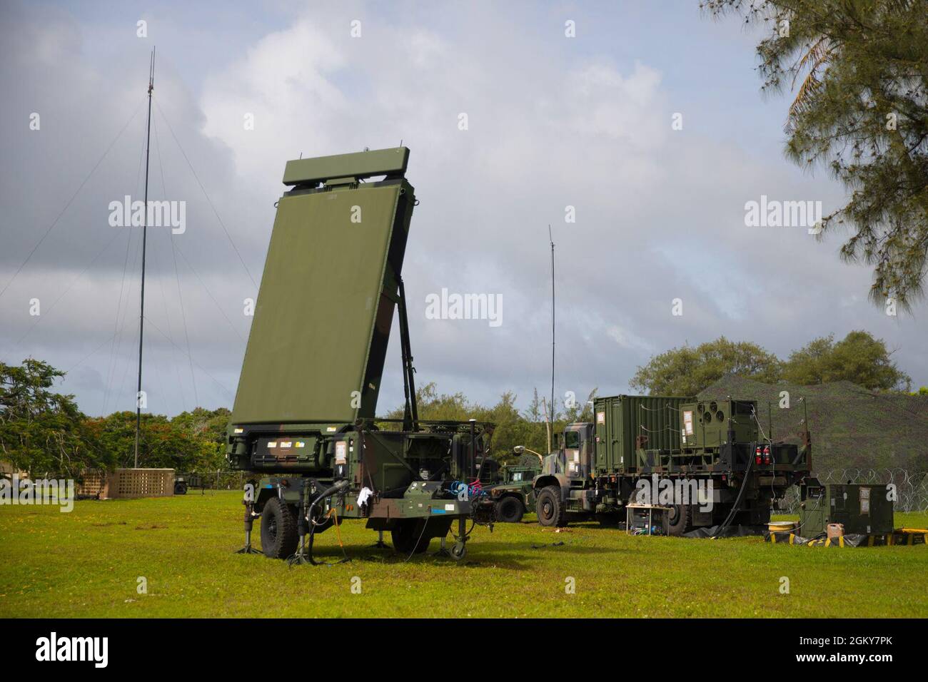 A U.S. Marine Corps AN/TPS-80 Ground/Air Task Oriented Radar, a part of ...