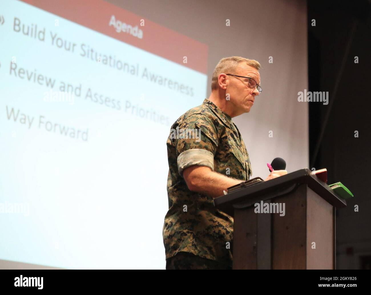 U.S. Marine Corps Maj. Gen. Joseph Shrader, commanding general, Marine ...