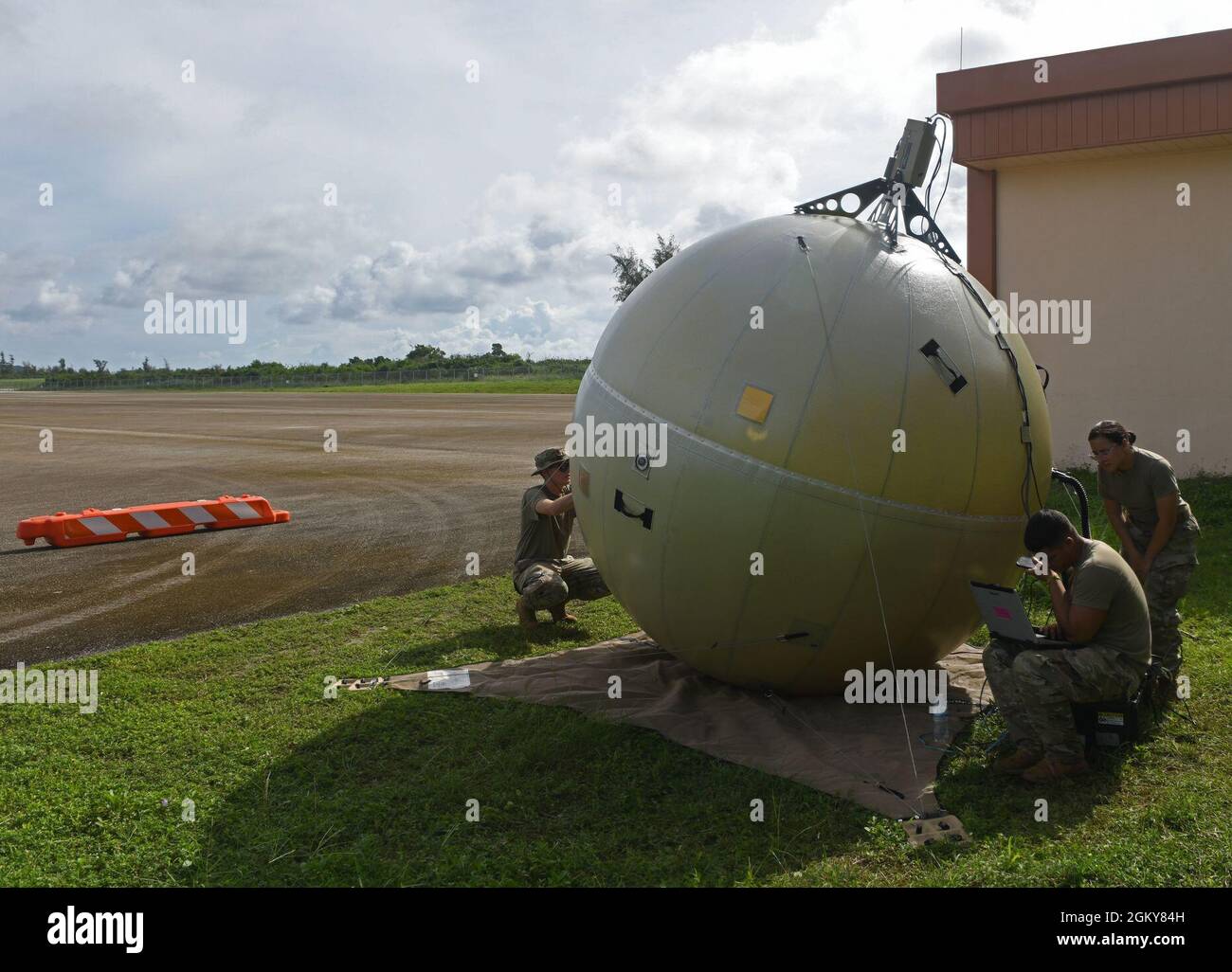 Servicemembers from the 644th Combat Communications Squadron, Andersen ...