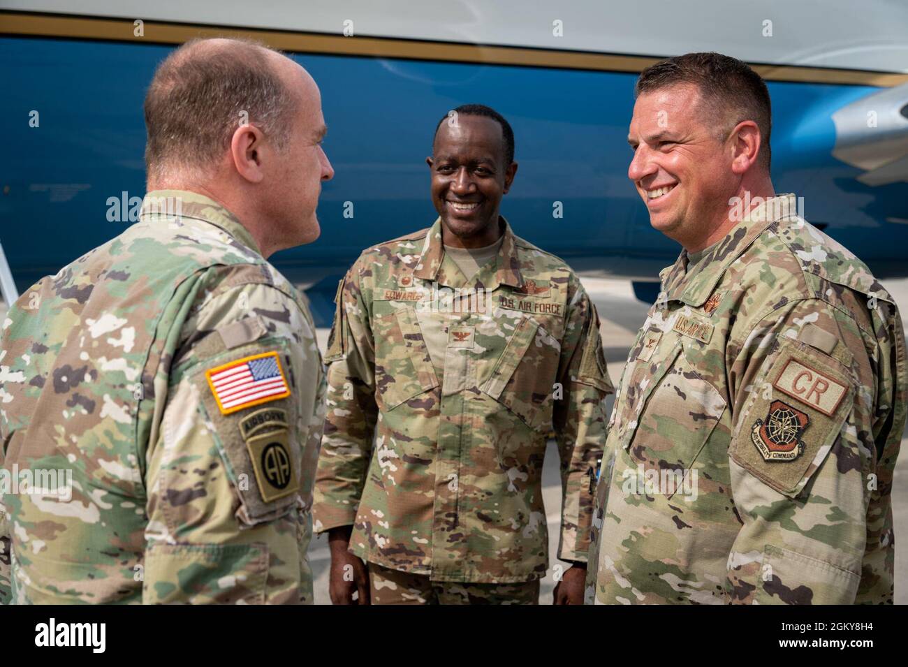U.S. Air Force Col. Travis Edwards, middle, 621st Contingency Response ...