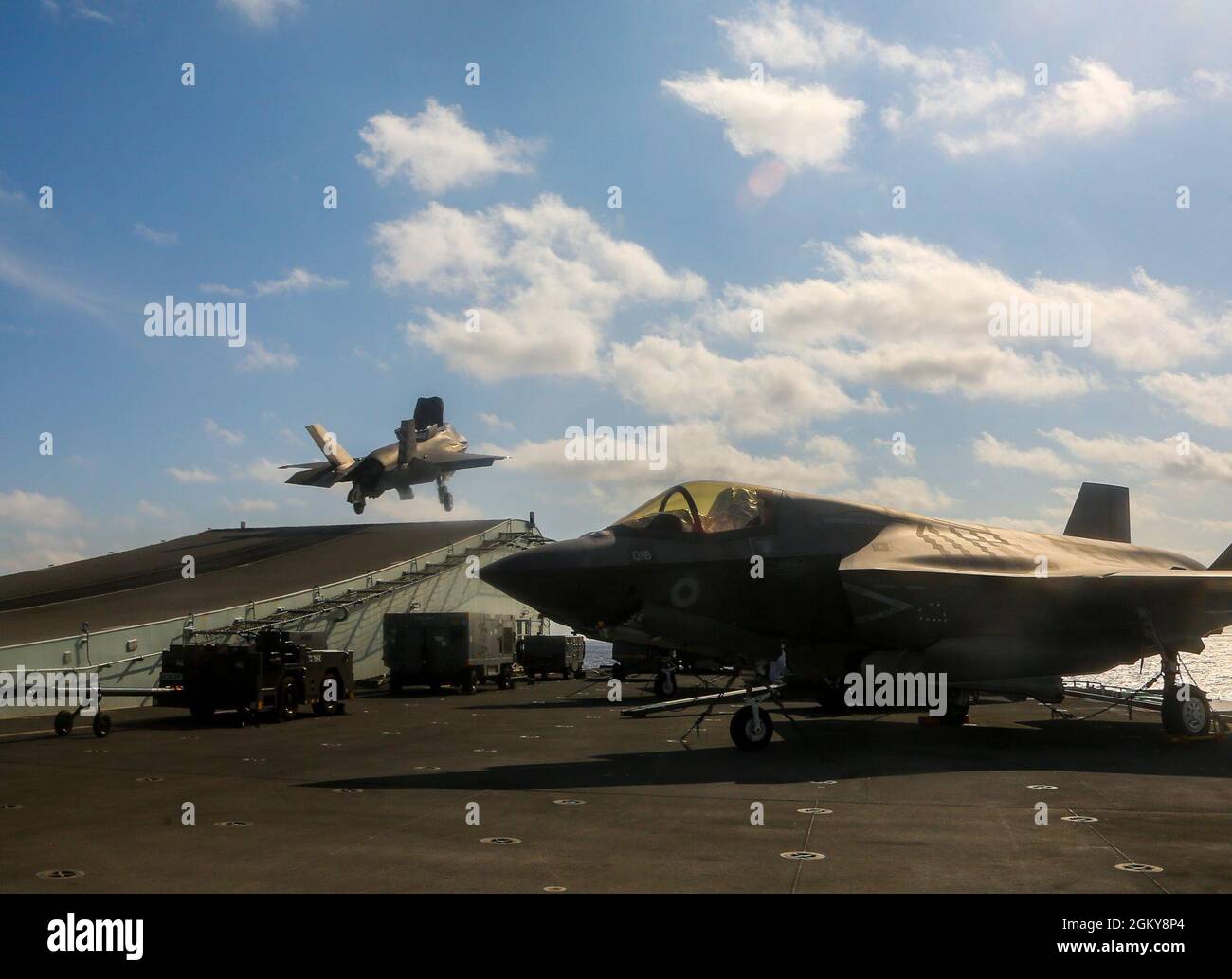 Marine Fighter Attack Squadron 211 (VMFA-211) conducts flight deck ...