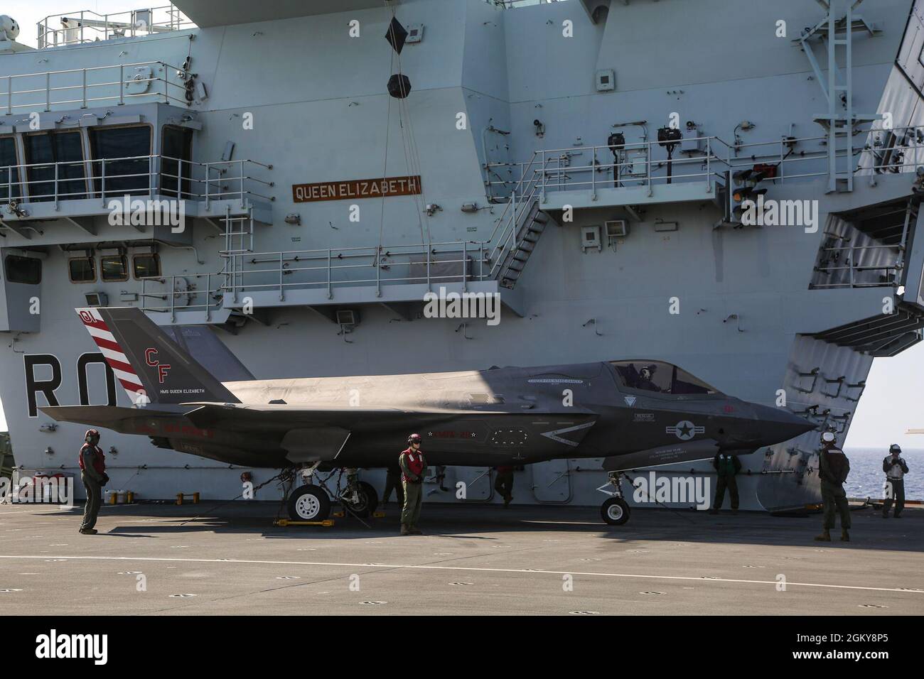 Marine Fighter Attack Squadron 211 (VMFA-211) conducts flight deck ...