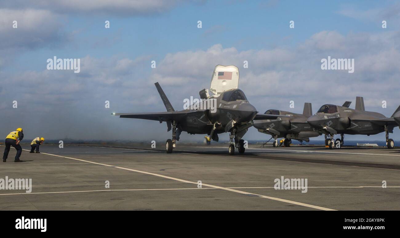 Marine Fighter Attack Squadron 211 (VMFA-211) conducts flight deck ...