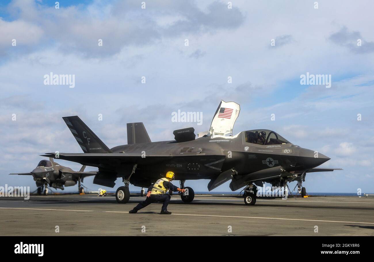 Marine Fighter Attack Squadron 211 (VMFA-211) conducts flight deck ...