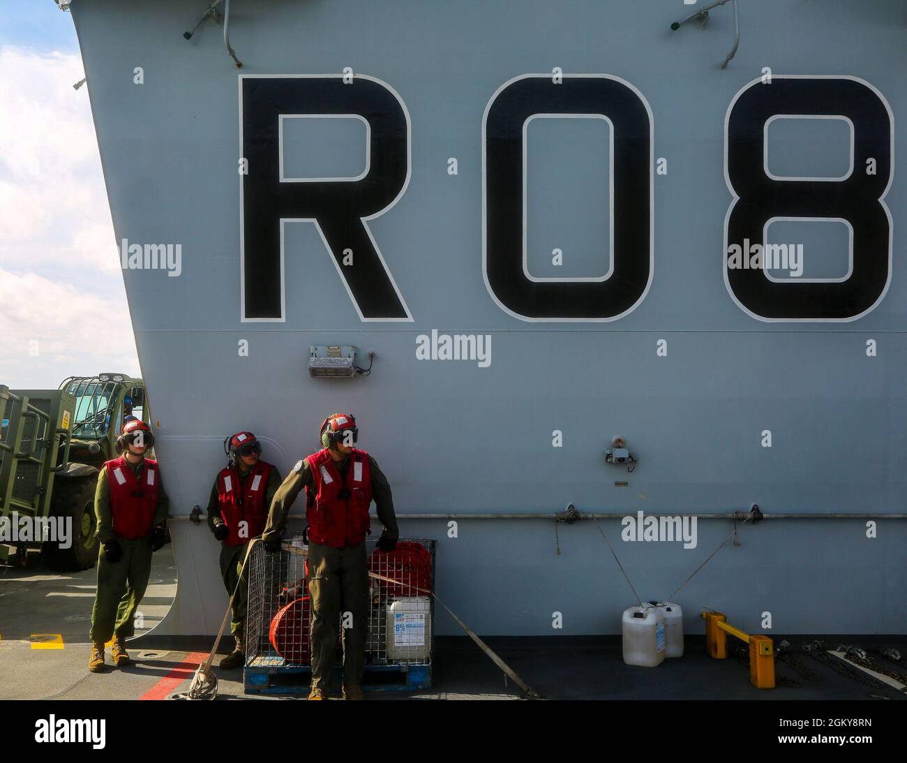 Marine Fighter Attack Squadron 211 (VMFA-211) conducts flight deck ...
