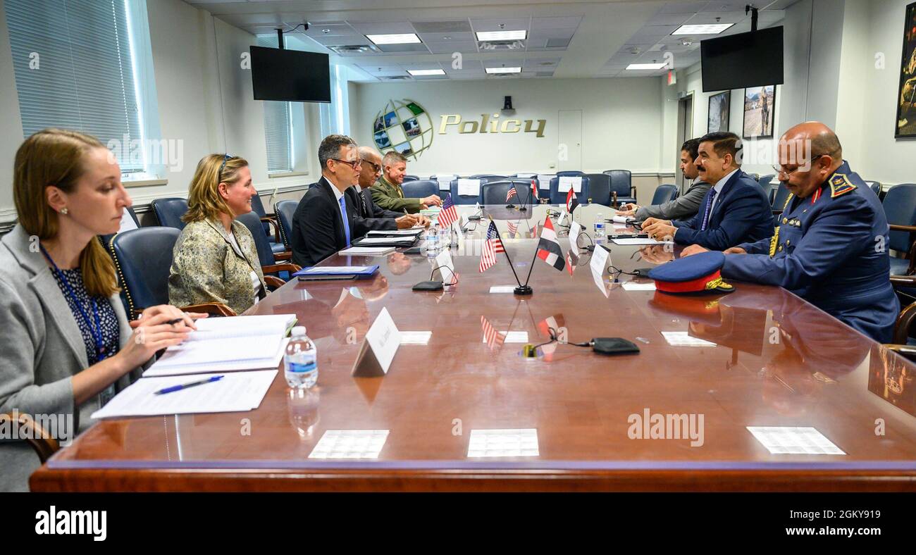 Under Secretary of Defense for Policy Dr. Colin Kahl, hosts Iraqi Minister of Defense, Juma’a ...