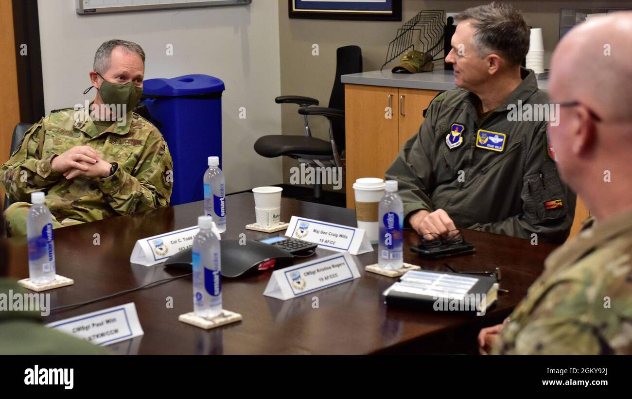 U.S. Air Force Col. C. Todd Linton, left, 163d Attack Wing Vice Wing ...