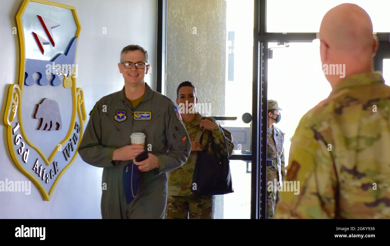 U.S. Air Force Maj. Gen. Craig D. Wills, left, the 19th Air Force ...