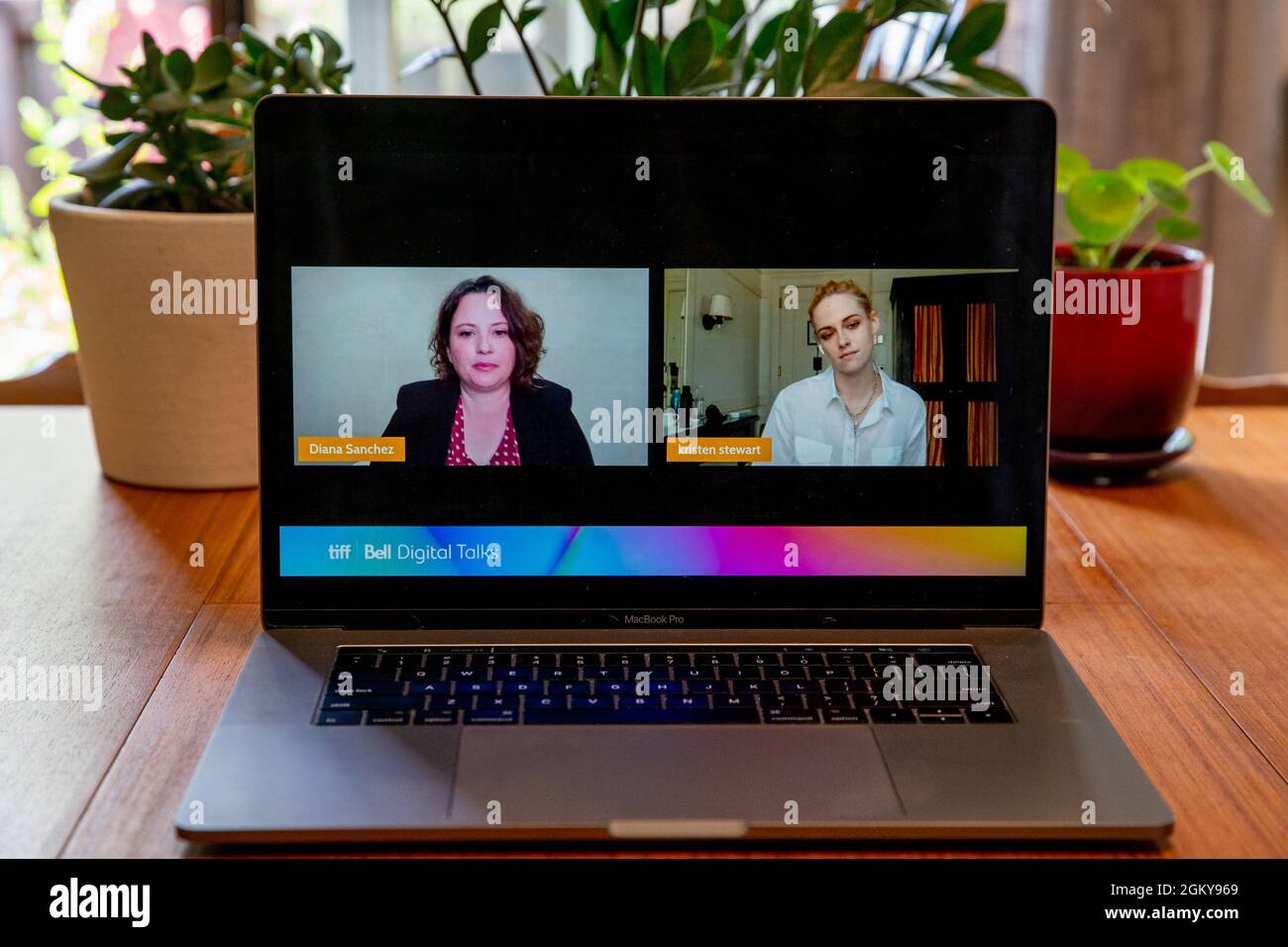 Toronto, Canada. 15th Sep 2021. Moderator Diana Sanchez interviews ...