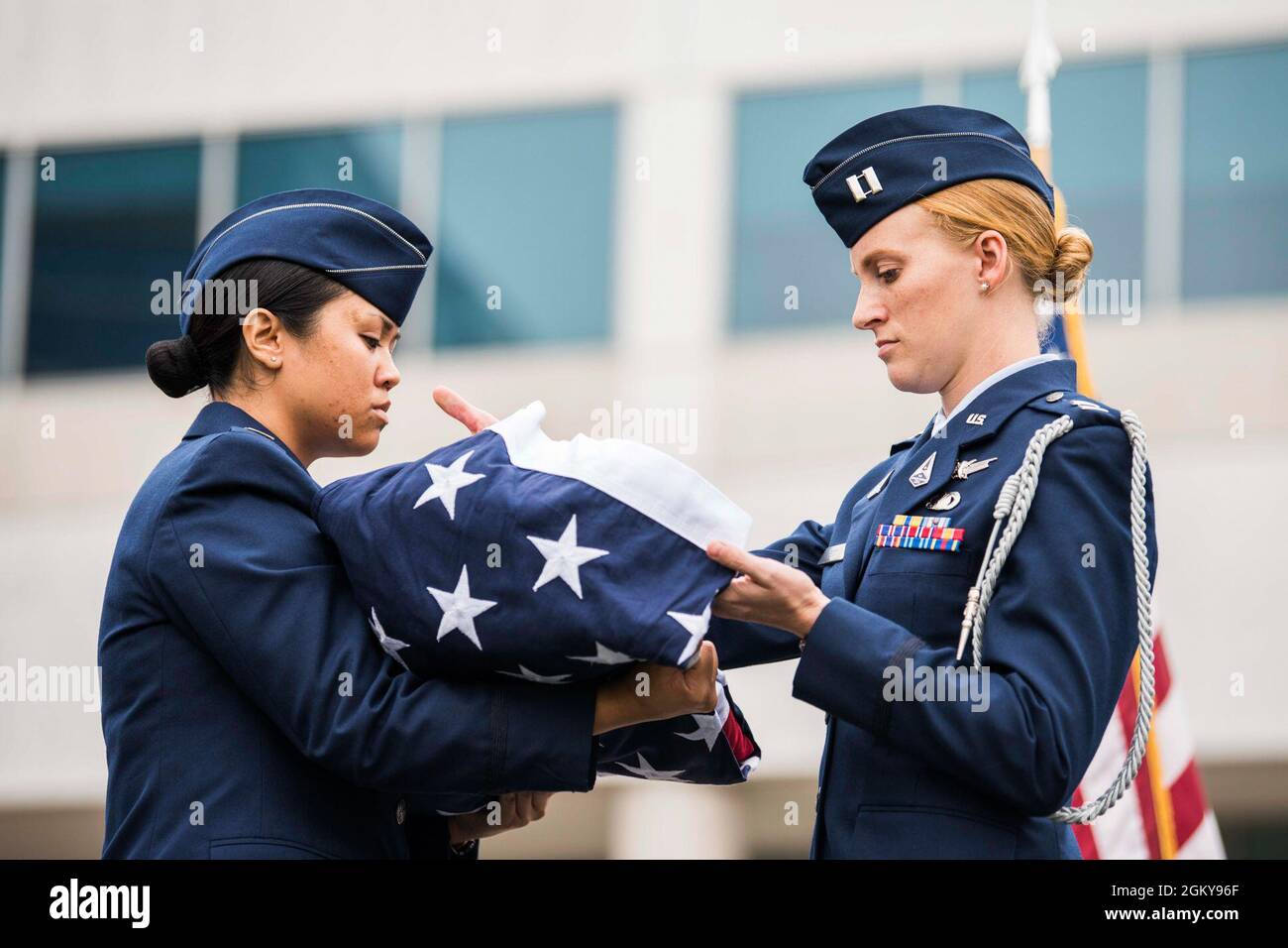 U.S. Space Force Captains Hannah Best and Kim Panagsagan, Space and ...