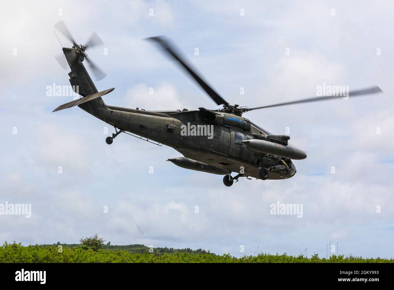 A UH-60 Black Hawk takes off to Guam from Northern Mariana Island ...