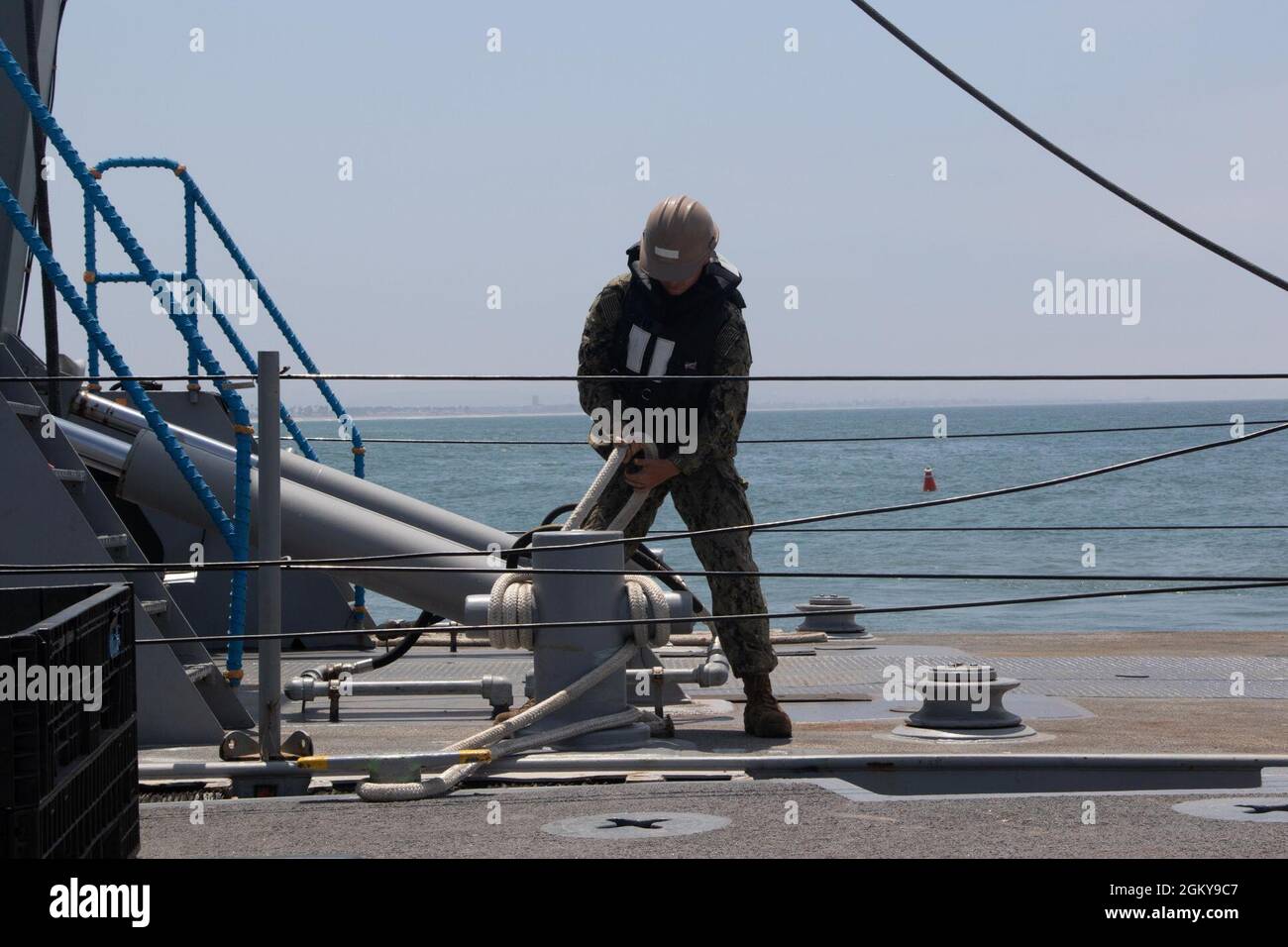 Floating causeway construction hi-res stock photography and images - Alamy