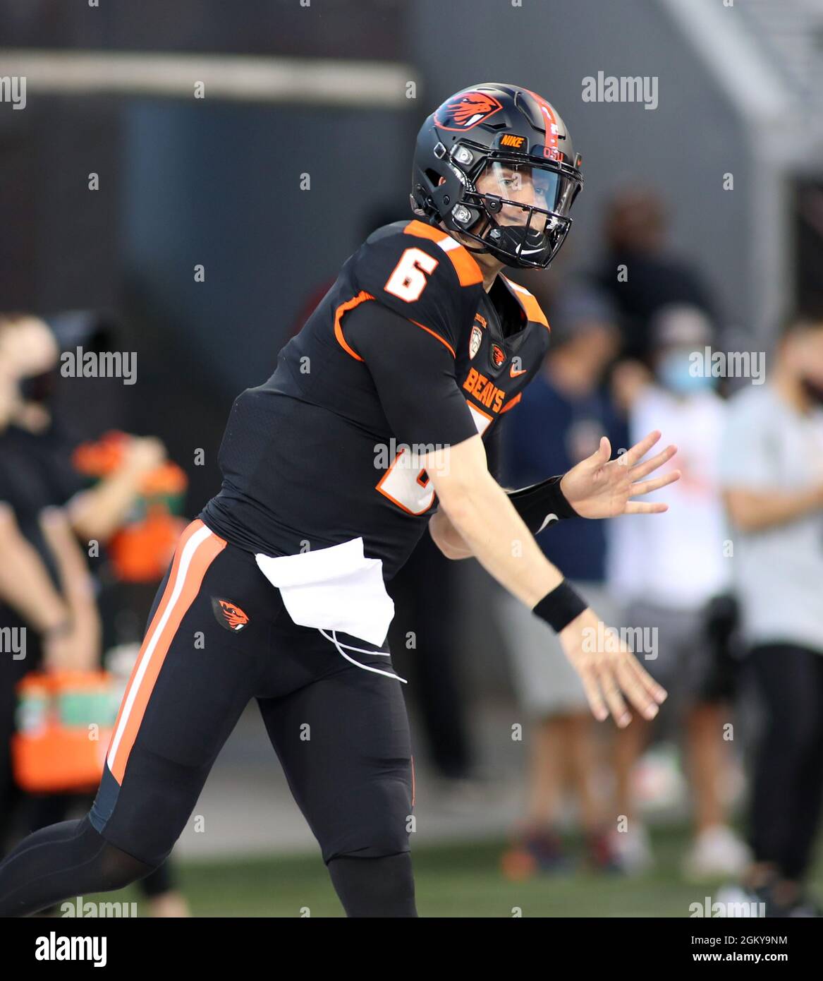 September 11, 2021 - Oregon State Beavers quarterback Sam Noyer #6 ...