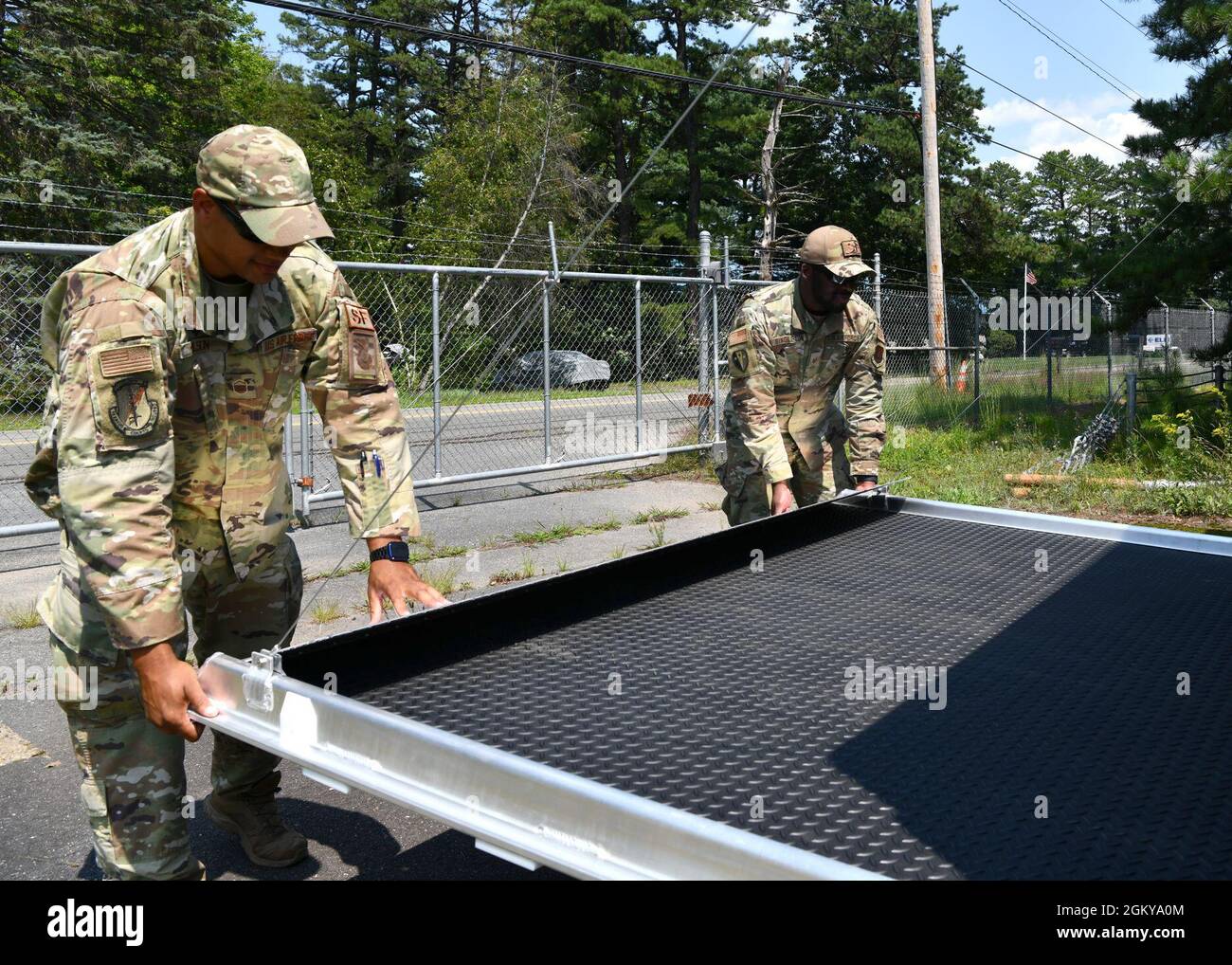 Master Sgt. Wayne Wilson and Master Sgt. Sandy Singleton, 104th ...