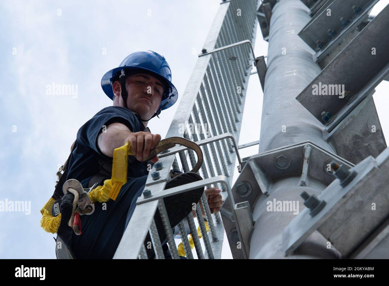 Coast Guard Fireman Carson DeZenzo of the Coast Guard Aids to ...