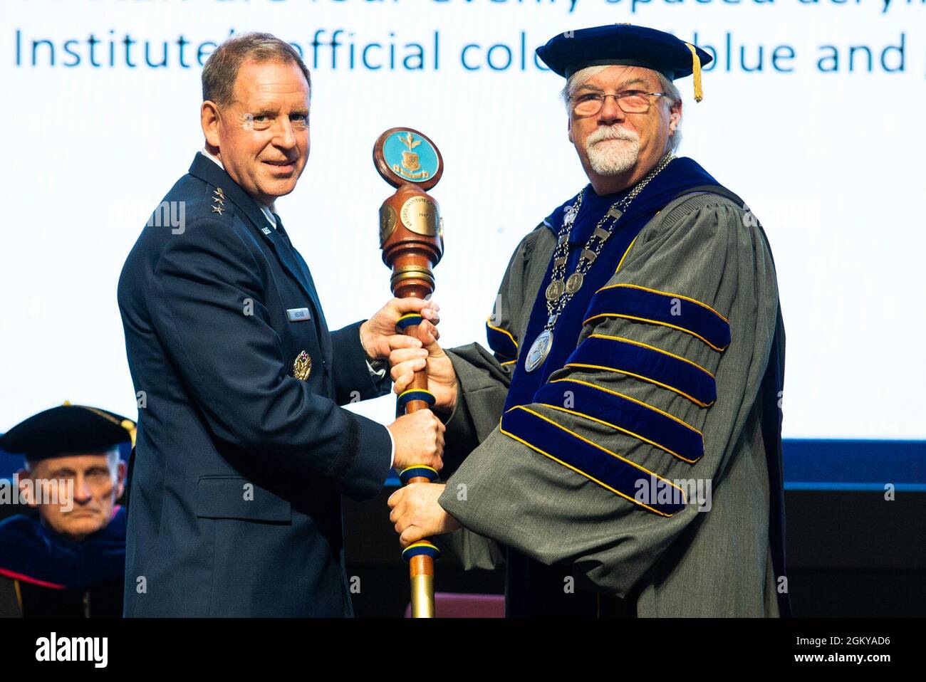 U.S. Air Force Lt. Gen. James Hecker, Air University commander, passes ...