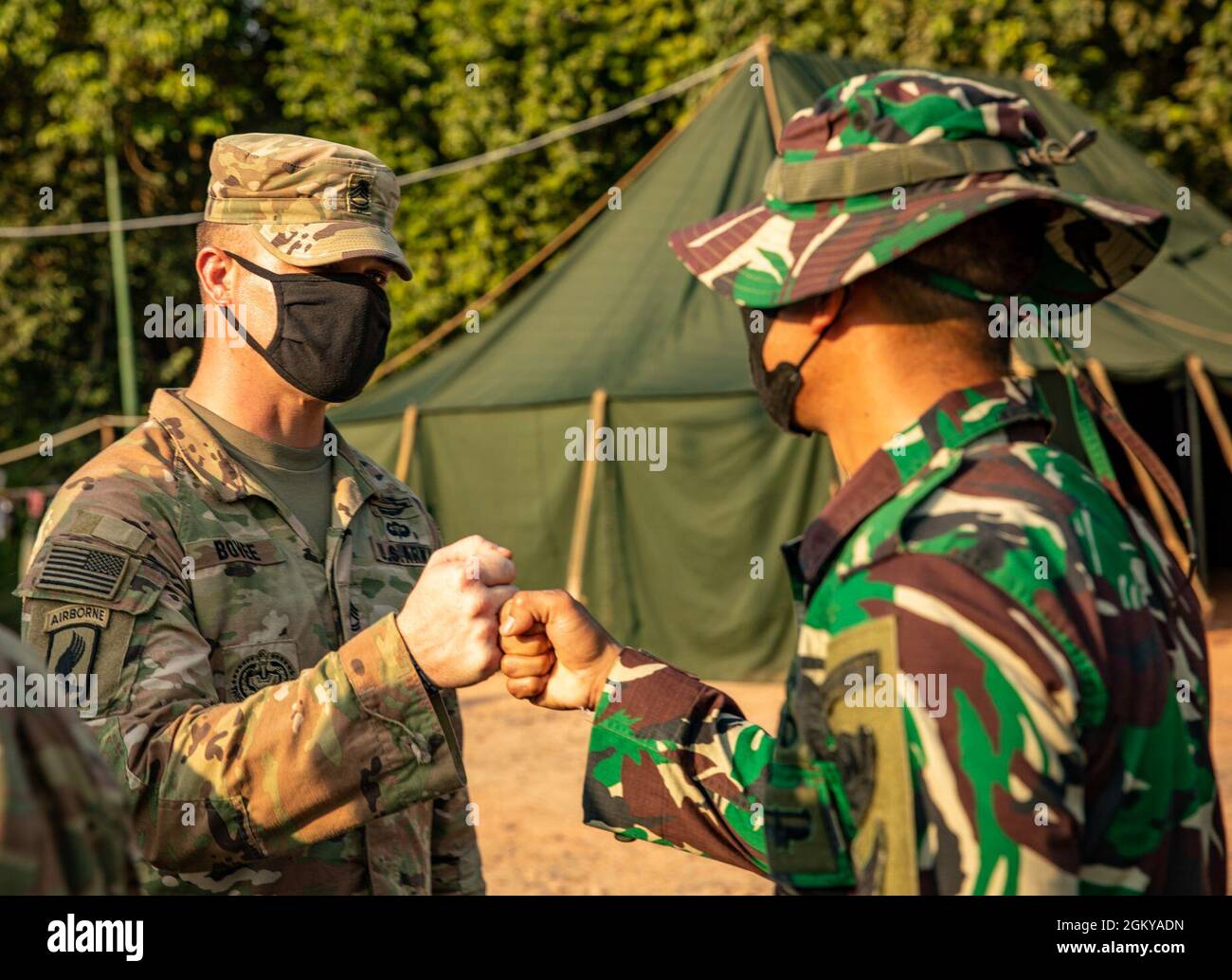 U.S. Army Soldiers with Task Force Warrior meet their Tentara Nacional ...
