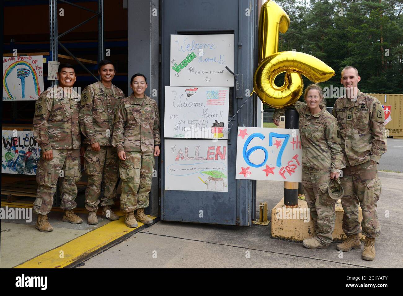 U.S. Soldiers from the 67th Forward Resuscitative Surgical Team pose ...