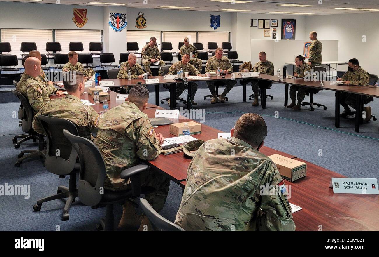 Lt. Gen. Antonio A. Aguto, commanding general of First Army (center ...