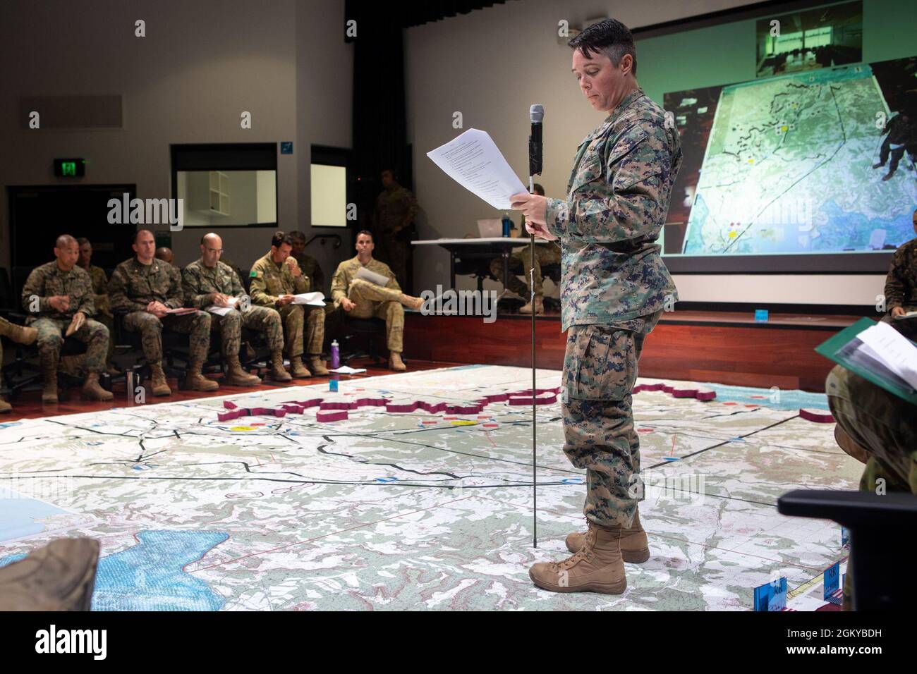 U.S. Marine Corps Lt. Col. Amy Roznowski, operations officer for Marine ...
