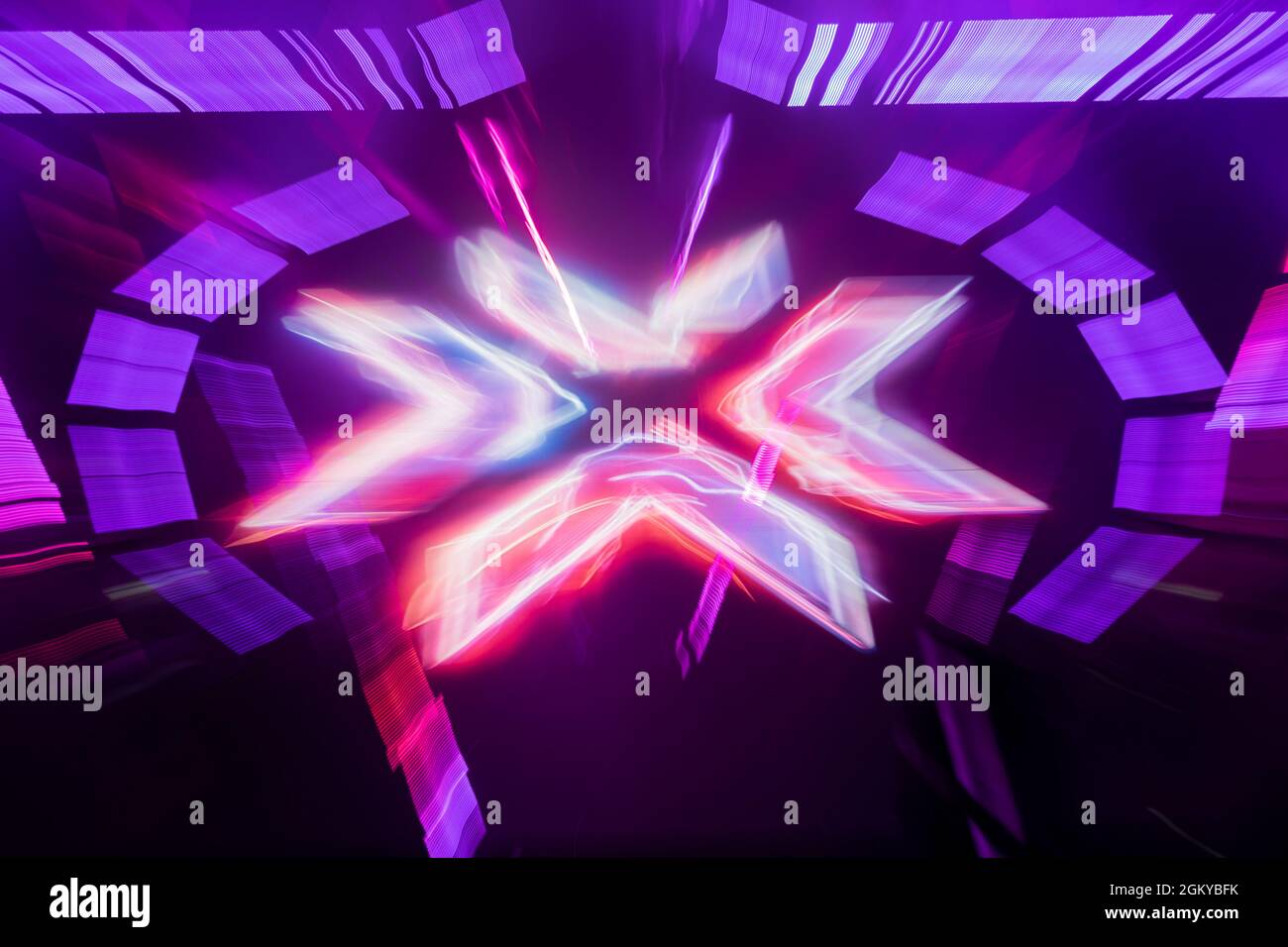 Berlin, Germany. 15th Sep, 2021. The Valorant logo can be seen on stage ...