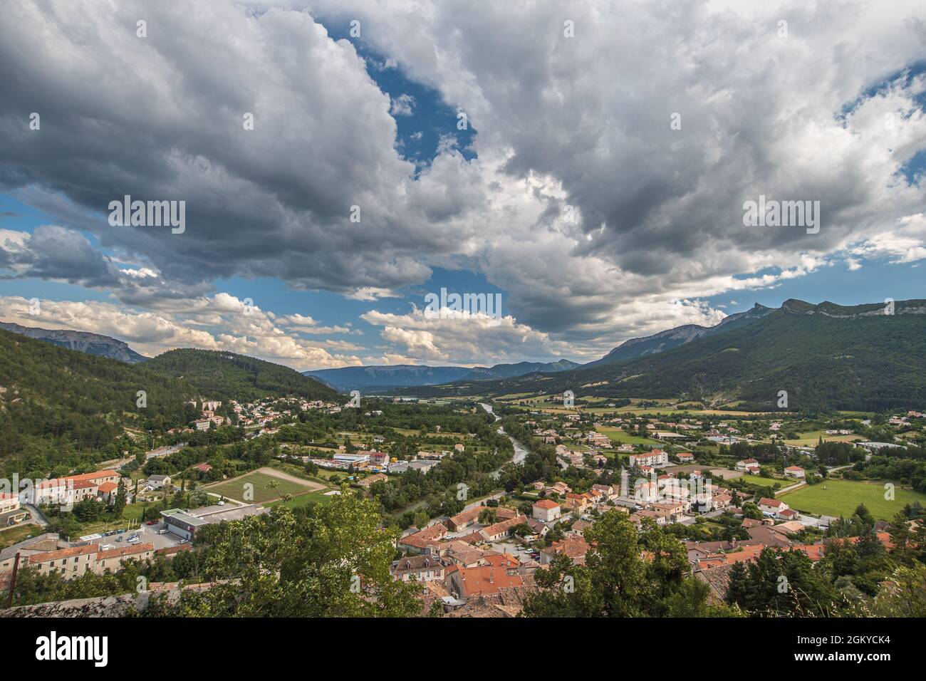 Aerial view of the City of Serres in France Stock Photo - Alamy
