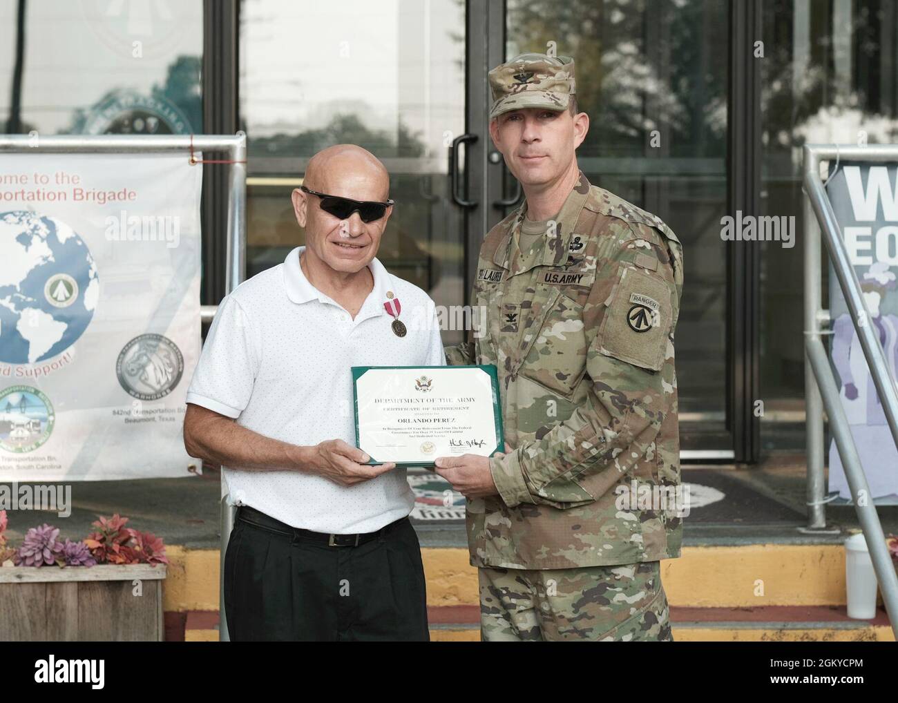 Col. Jeremy St. Laurent, commander, 597th Transportation Brigade ...