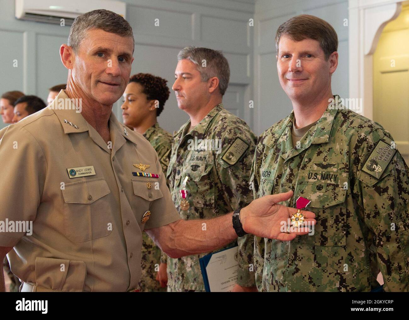 NORFOLK, Va. (July 28, 2021) Capt. Craig Bangor is awarded a Legion of ...