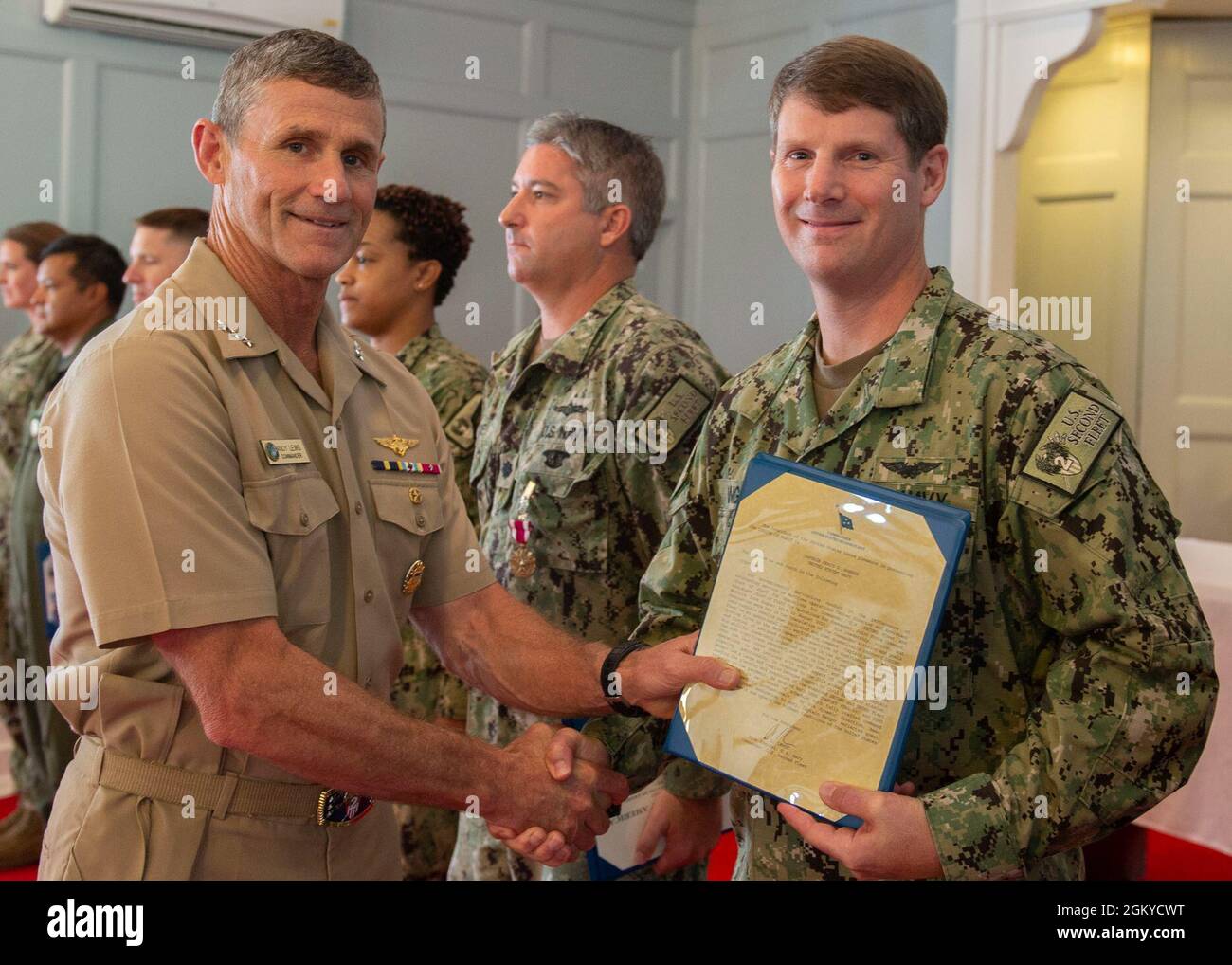 NORFOLK, Va. (July 28, 2021) Capt. Craig Bangor receives a Legion of ...