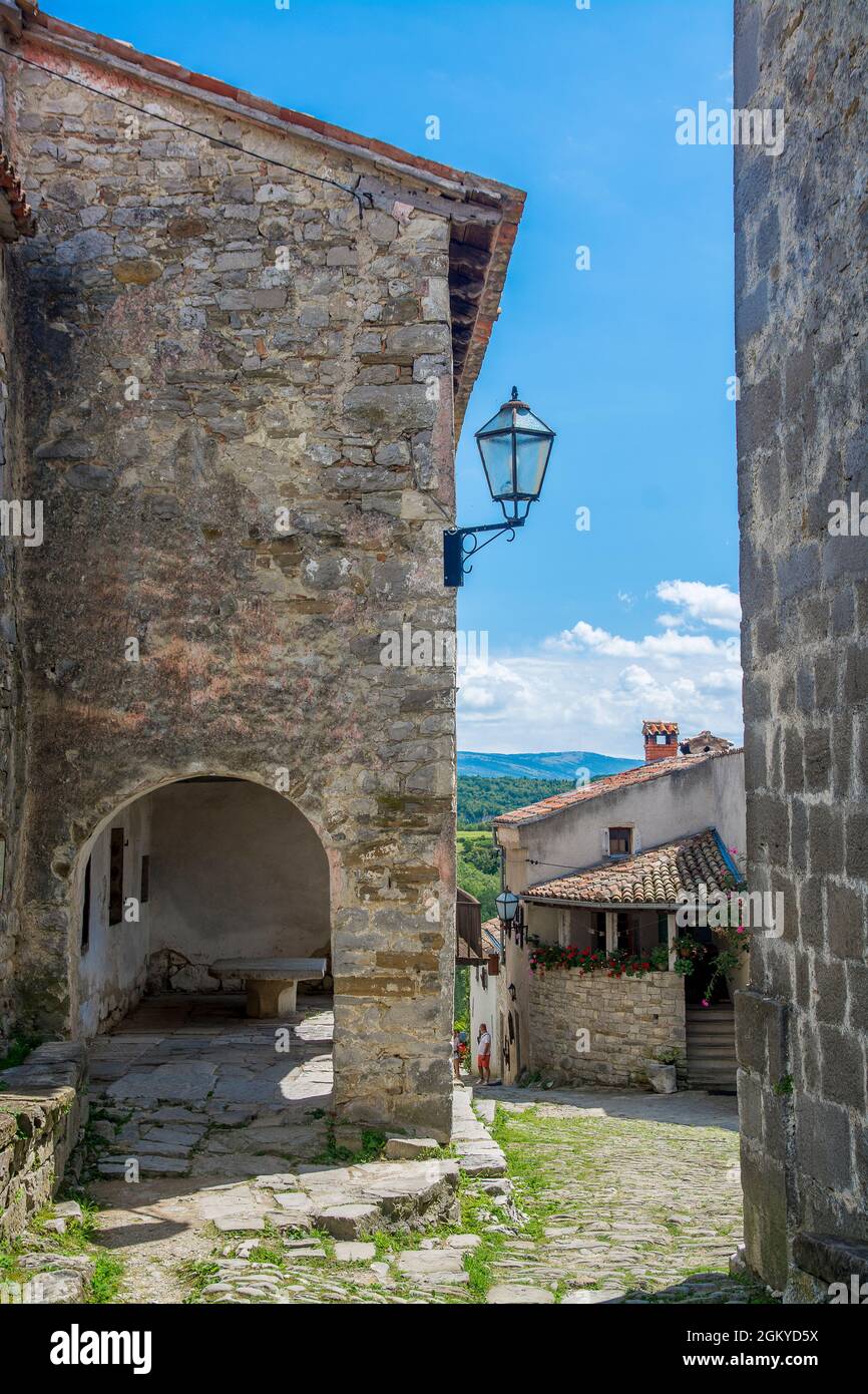 The smallest city in the world, Hum, Croatia Stock Photo - Alamy