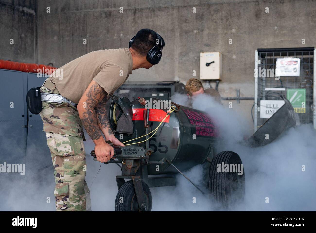 U.S. Air Force Airman 1st Class Nathaniel Hayashida and Airman 1st ...