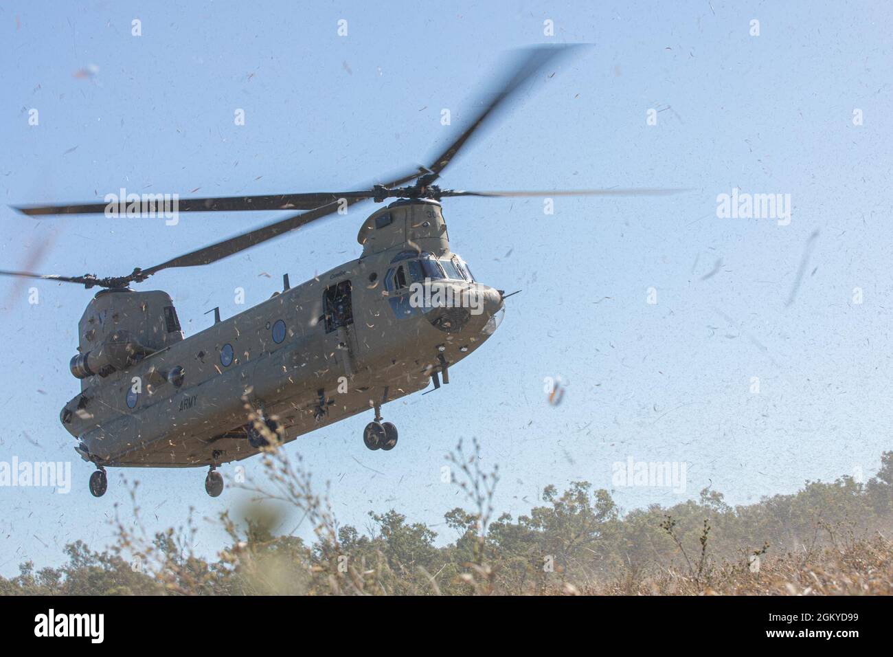 An Australian Army Boeing CH-47 Chinook transports Alaska-based U.S ...