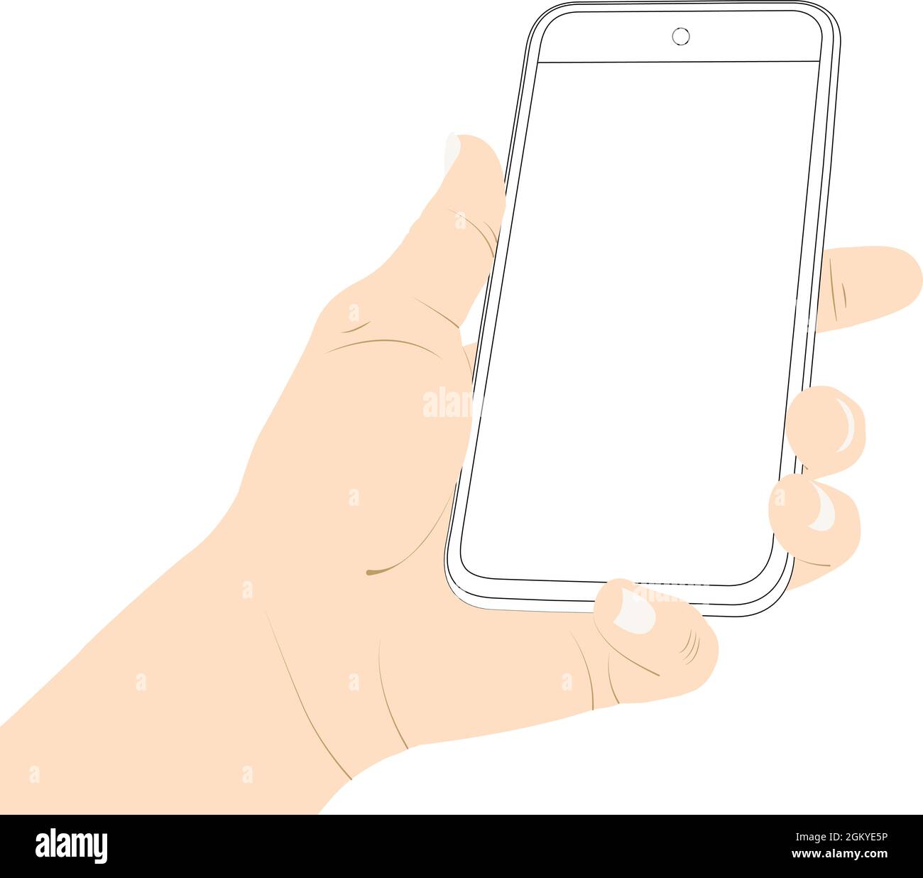 Phone screen, blank screen, holding phone, smart phone, telephone ...