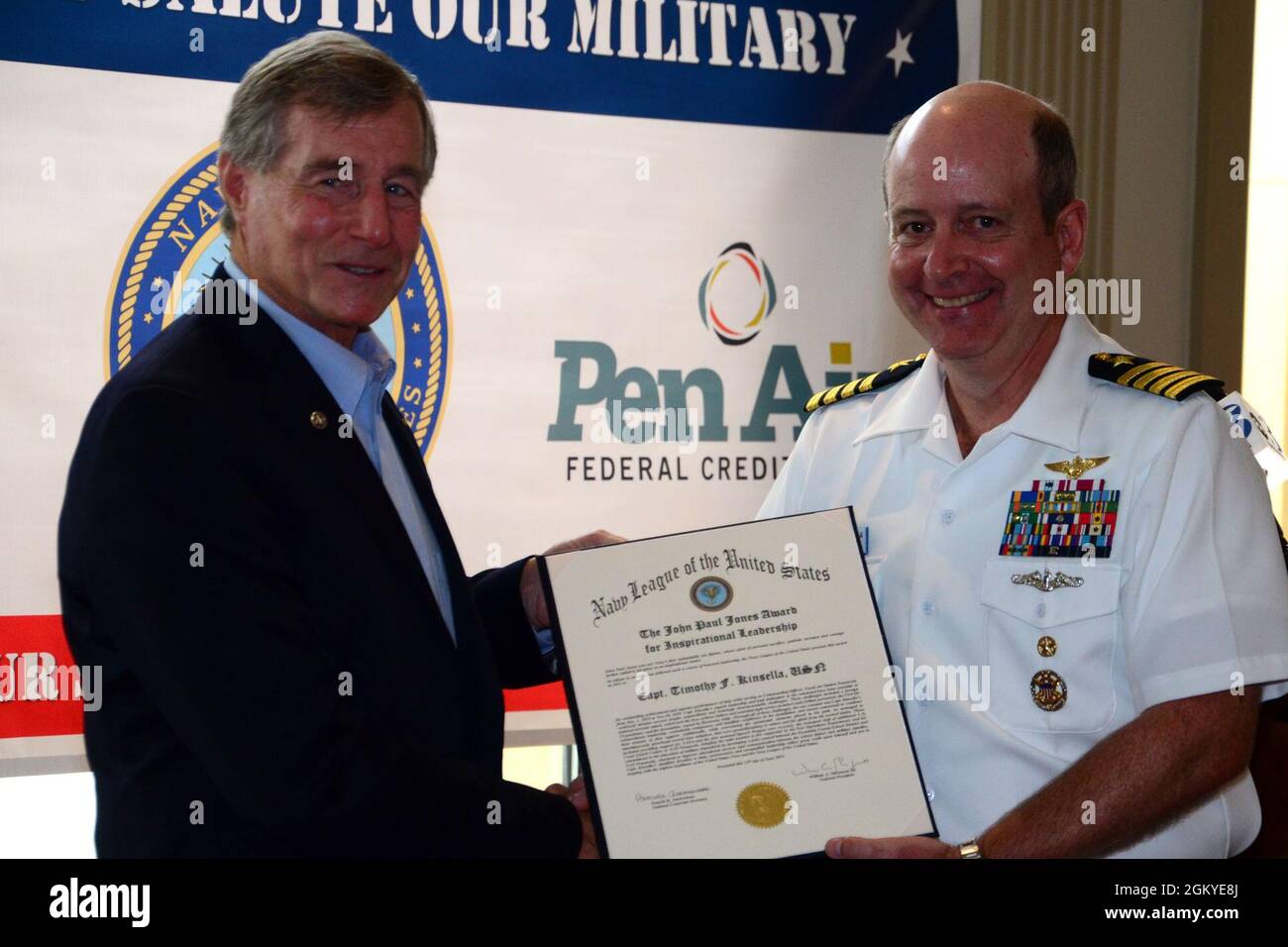 Capt. Tim Kinsella, commanding officer, Naval Air Station Stock Photo ...
