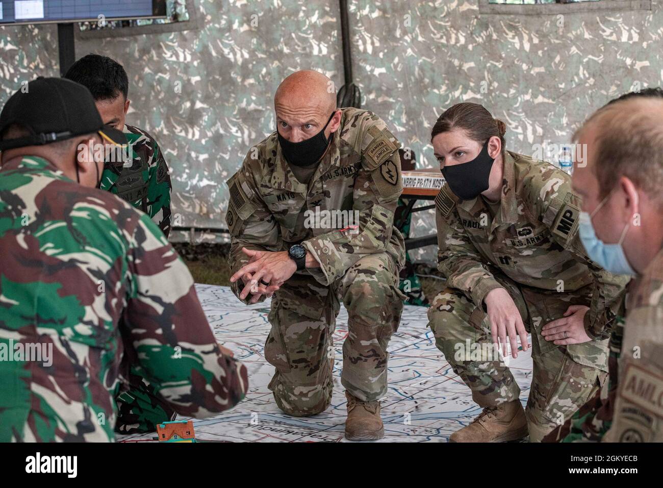 Col. Neal Mayo, commander of Task Force Warrior and Cpt. Melissa Rauch ...