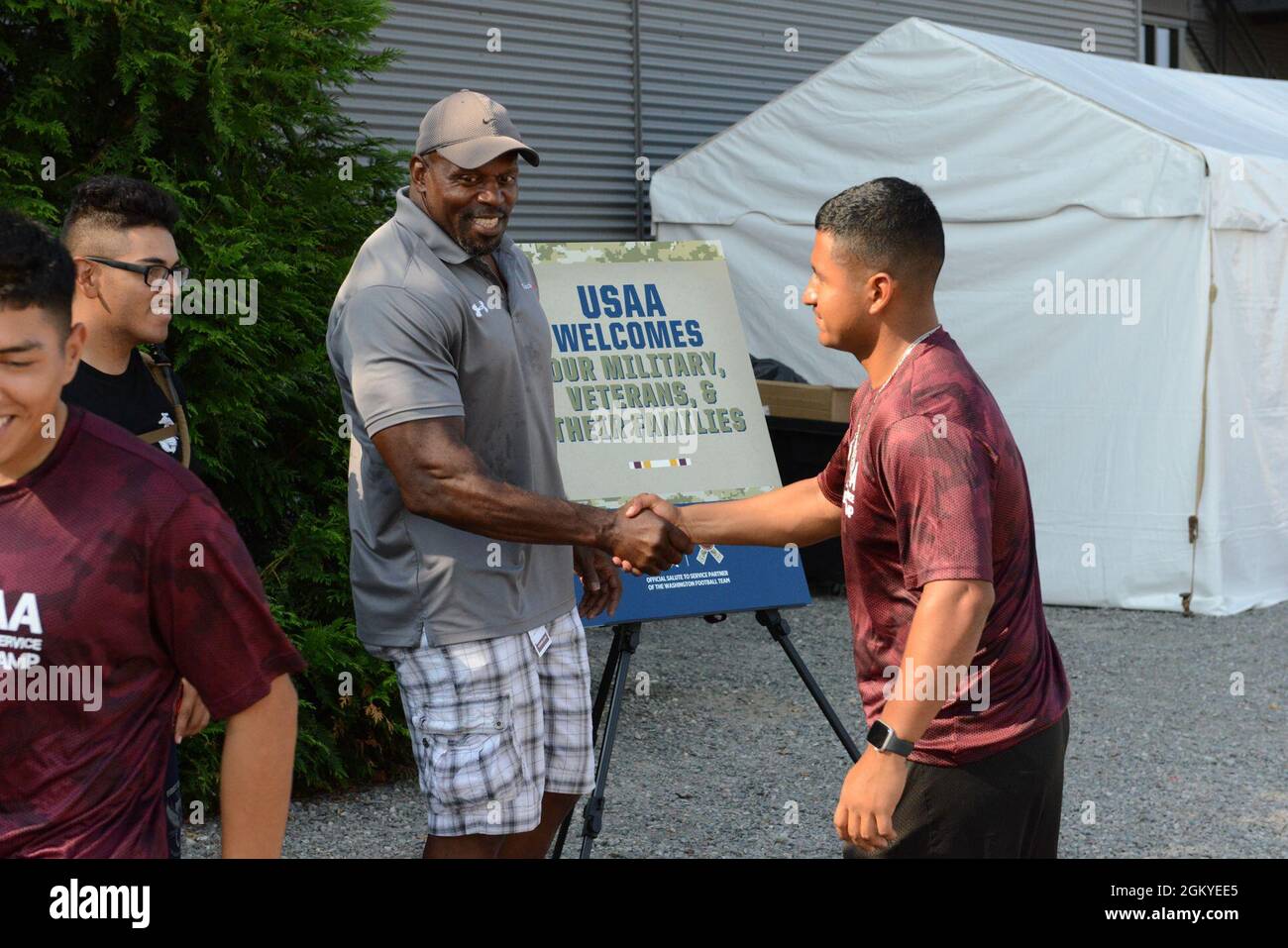 Ken Harvey, former linebacker for the Washington football team, posed ...